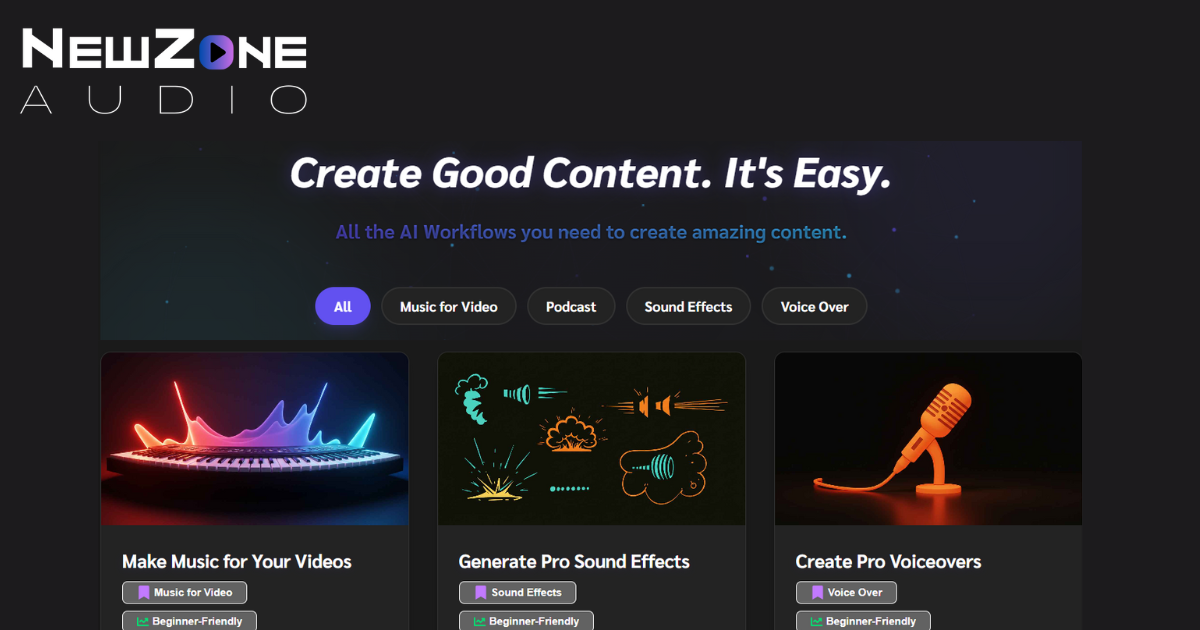 AI Workflows: Video, Music & Podcast Creation Guides | NewZone AI Video ...